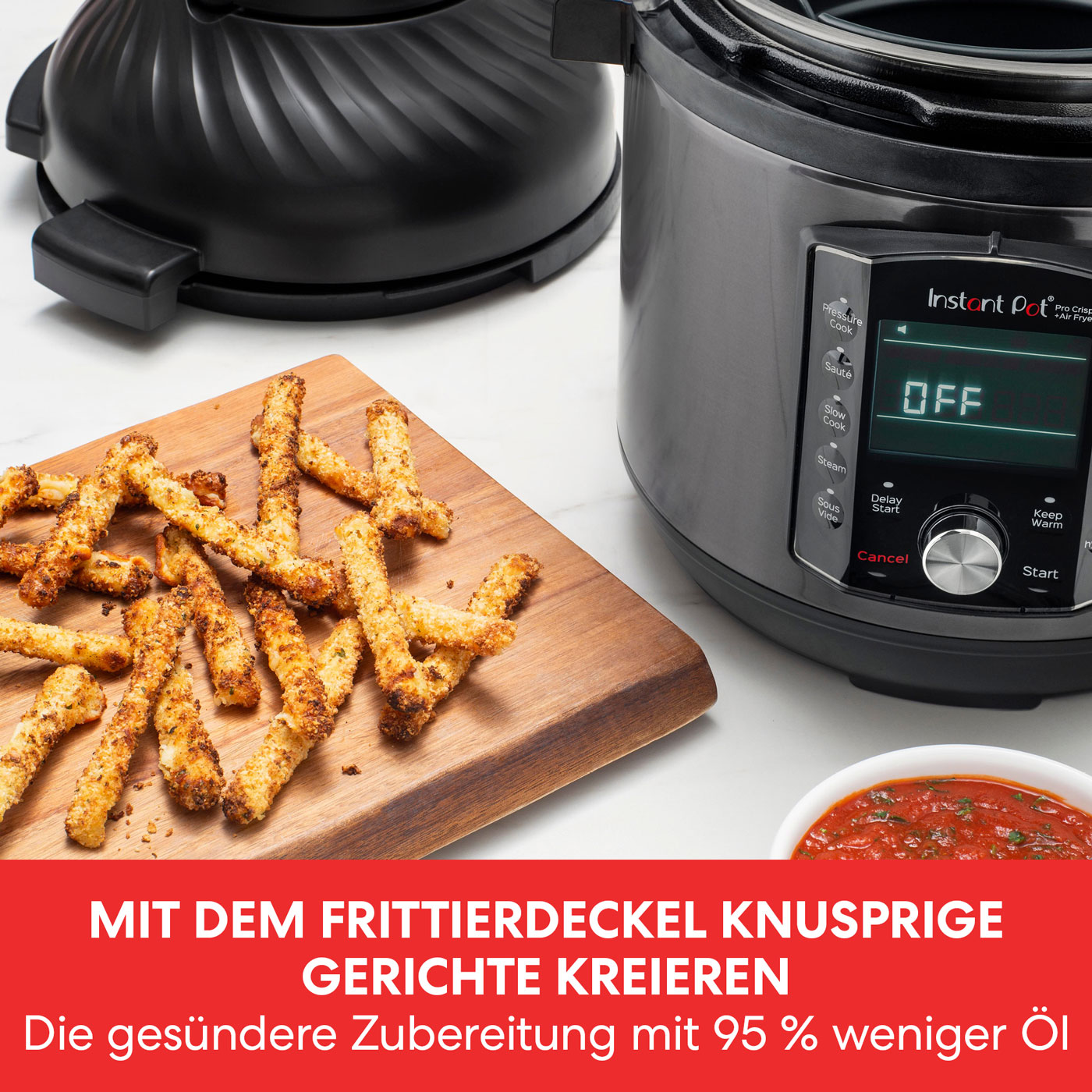 Instant Pot Pro Crisp Schwarz Multikocher mit Airfryer 7,6L | Instant ...
