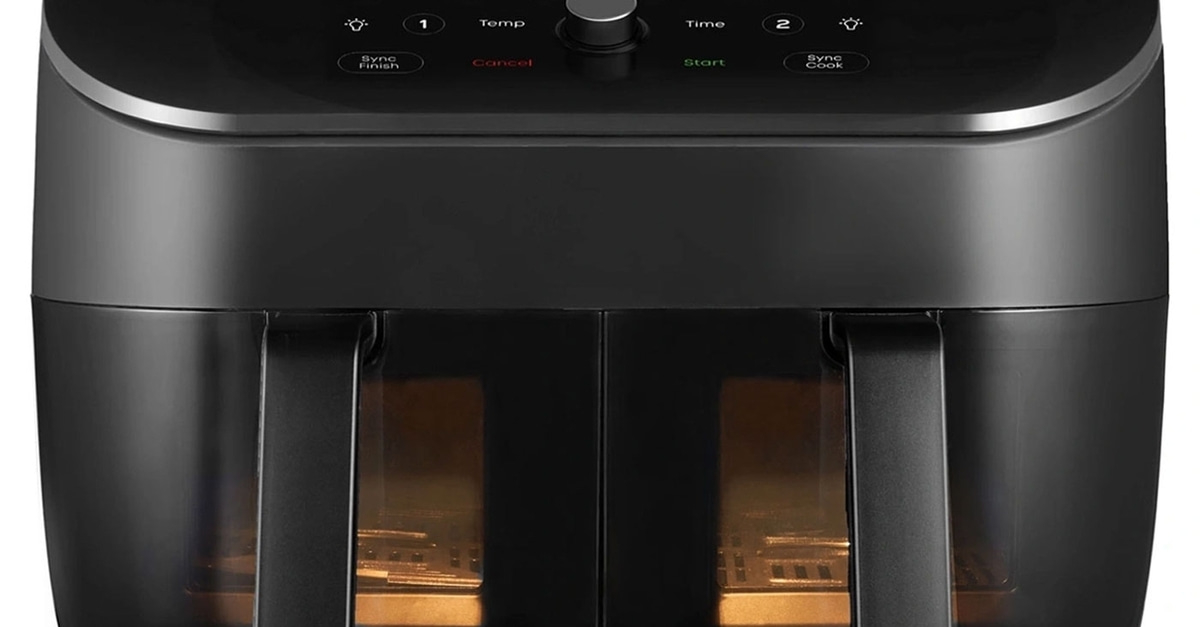 Instant Pot Vortex Plus Dual ClearCook Schwarz Heißluftfritteuse 7,6L ...